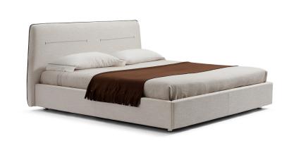 Quality Leather Upholstery Stylish Hotels Italian Modern Minimalist Fabric Bed for sale