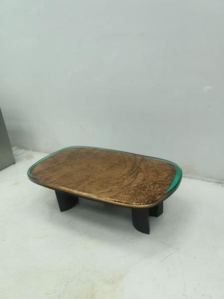 Hotel Home Contemporary Marble And Wood Coffee Table With Metal Base