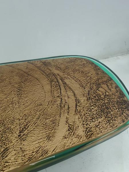 Hotel Home Contemporary Marble And Wood Coffee Table With Metal Base