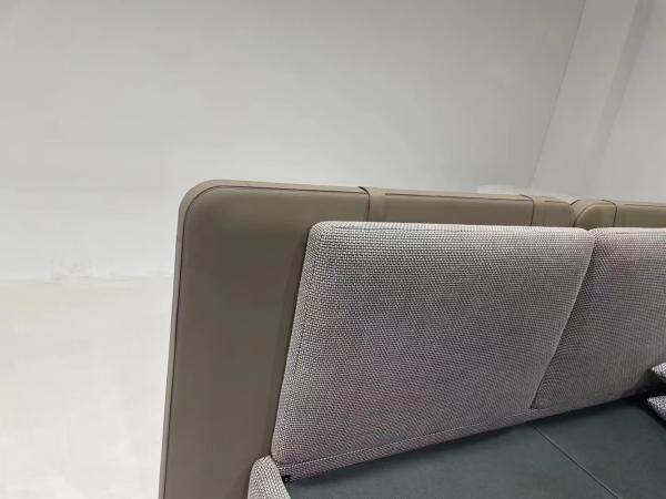 Quality High End Leather And Fabric Bed Italian Minimalist Elegance for sale