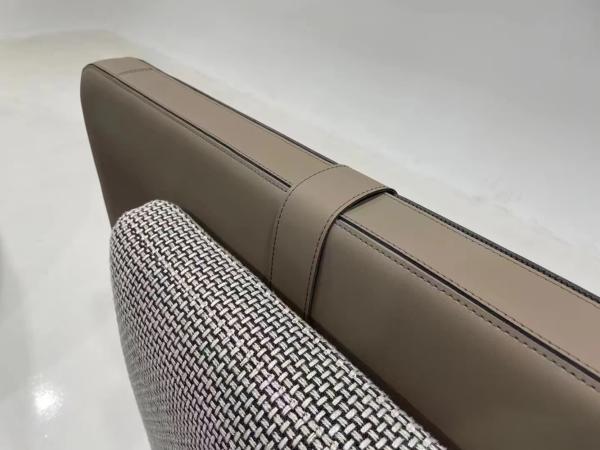 Quality High End Leather And Fabric Bed Italian Minimalist Elegance for sale
