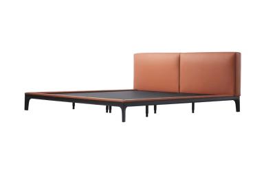 Quality Luxurious Italian Bed With Leather Fabric Finish Modern Comfortable for sale