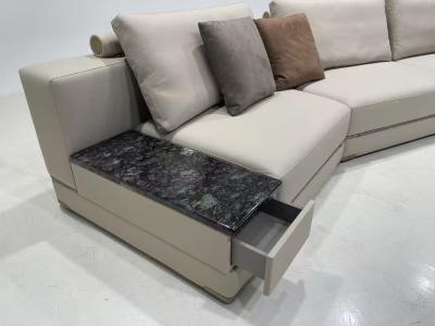 Quality Modern High End Minimalist Italian Style Fabric Leather Sofa Stain Resistant for sale