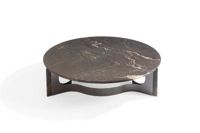 Quality Sleek Modern Minimalist Coffee Table Marble Wood Metal Sectional Wood Leg for sale