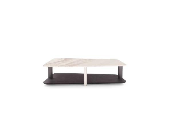 Minimalist Coffee Table Marble Wood Metal Construction Modern For Home Hotel