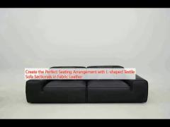Modern L Shaped Fabric Sofa Sectionals In Fabric Leather 5 Seating Capacity