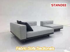 Luxurious Italian Inspired Modern Minimalist Leather Or Fabric Sofa Sectionals