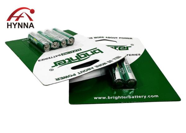 Quality 1.5V Alkaline AAA Battery LR03 2 Pcs Paper Blister OEM 4pcs Blister Pack for sale