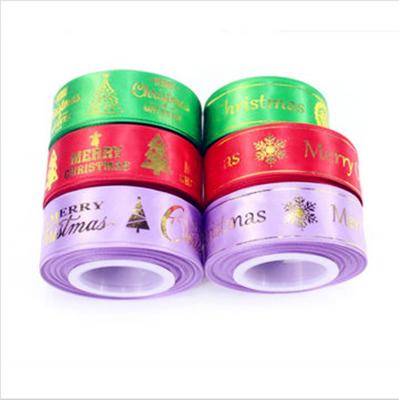 China 2017 best selling wired offset christmas ribbon 2-1/2