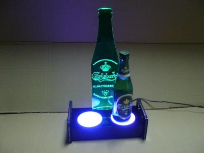China Lighting beer bottle exhibition stand for sale
