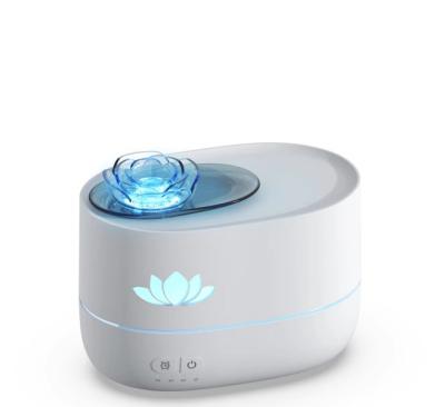 China 350ml Fire Flame Humidifier With Timer Setting And Led Light 7 Colors for sale