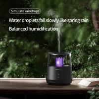 Quality ABS Raindrop Aroma Fire Flame Humidifier With Less Than 35dB Noise Level for sale