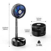 Quality Socool Fan 20000mAh Indoor And Outdoor Camping Fan 9th Speed 8h Timing USB Emergency Power Supply Adjustable Fold Table Fan for sale