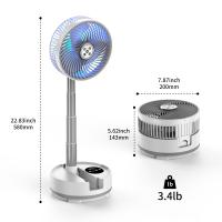 Quality Socool Fan 20000mAh 9th Speed Colour Screen 8h Timing Folding Fan USB Emergency Power Supply Charging Type-C LED Adjustable Table Fan for sale