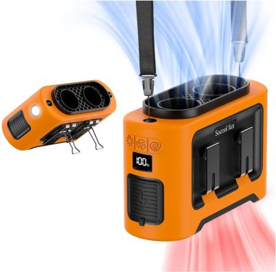 China Socool Fan 14500mAh Clip Waist Fan Multifunction 1kg Orange Black Versatile Personal Fan Your Lightweight And Portable Cooling Solution for sale