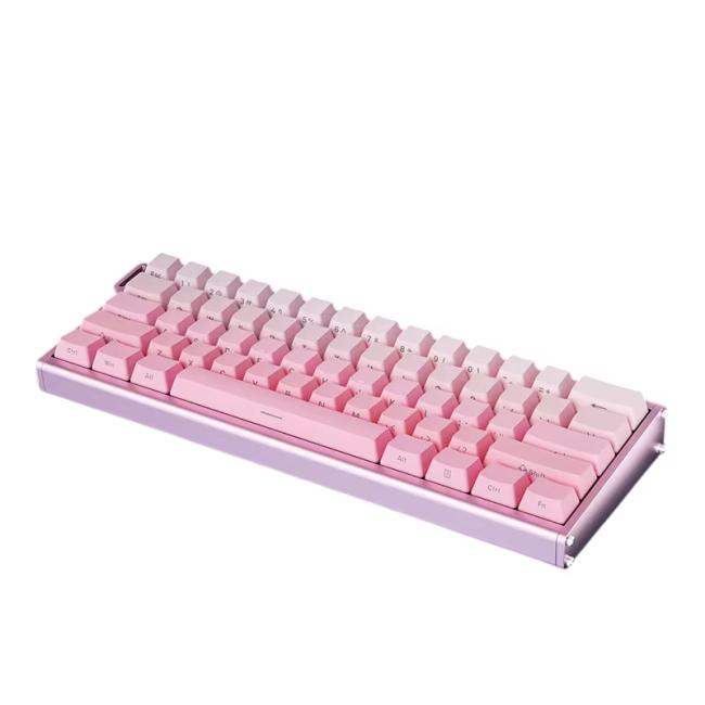Close-up of Pink Magnetic Axis Keyboard keys