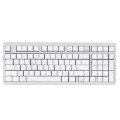 China Teclado de eje magnético de aleación de aluminio blanco con 45g de fuerza de activación de teclas y 2.2 libras de diseño ligero en venta
