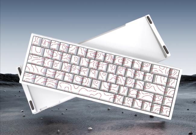 Close-up of Magnetic Axis Keyboard keys
