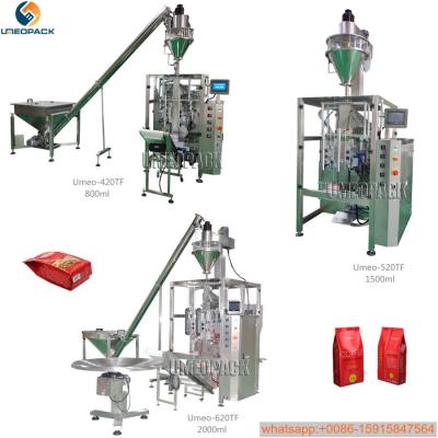 China UMEOPACK low price automatic vertical gusset bag small sachets cocoa powder filling and  packing machine for sale