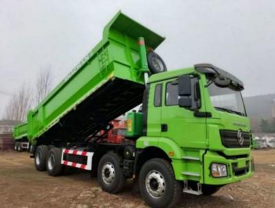 중국 SHACMAN H3000 티퍼 트럭 8x4 350hp 유로V 녹색 판매용