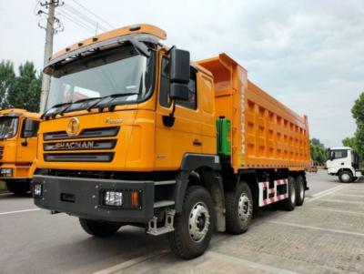 중국 SHACMAN 중량 틱퍼 트럭 F3000 8x4 375hp 유로V 노란색 덤프 트럭 판매용