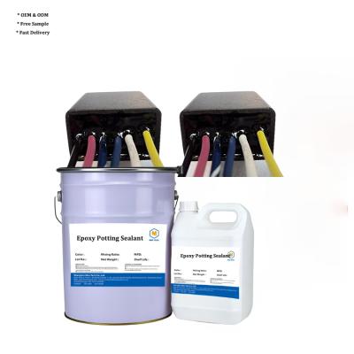 China Two-component High Hardness Black Epoxy Resin Potting Adhesive Electronic Devices Electronic Components Epoxy Resin Potting for sale