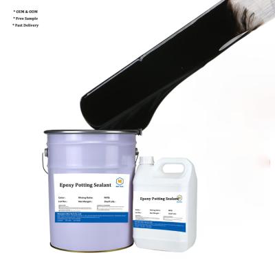 China Two-component High Hardness Black Epoxy Resin Potting Adhesive Electronic Devices Electronic Components Epoxy Resin Potting for sale