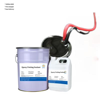 China Two-component High Hardness Black Epoxy Resin Potting Adhesive Electronic Devices Electronic Components Epoxy Resin Potting for sale