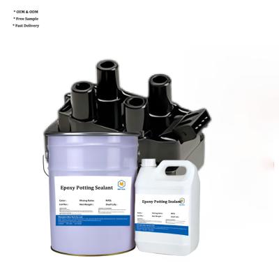 China Two-component High Hardness Black Epoxy Resin Potting Adhesive Electronic Devices Electronic Components Epoxy Resin Potting for sale