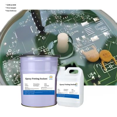 China EP3108 series Clear epoxy potting adhesive is a room temperature/heat curing epoxy resin adhesive. for sale