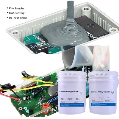China LED Driver Epoxy Resin Thermal Conductive Silicone Potting Material Adhesive Excellent Double Potting Compound for sale
