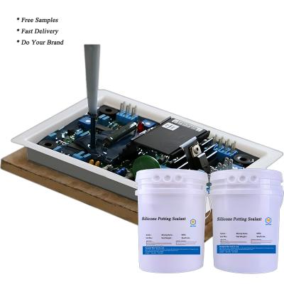 China Two-Component 2.0~3.0W/Mk Power Supply PCB CPU New Energy Sealing Potting Compound Electronic Components Silicone Ab Glue for sale