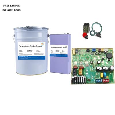 China Two Component Transparent Waterproof IP68 Dielectric Insulating Liquid PU Potting for Electronics PCB LED for sale
