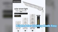 Bright Solar Street Lights Easy Install Weatherproof Design