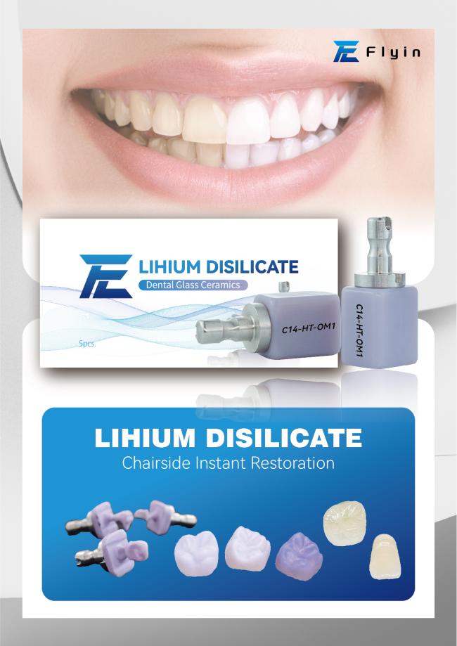 Flyin 5PCS Lithium Disilicate C14 HT/LT lithium disilicate ceramic For Dental Lab