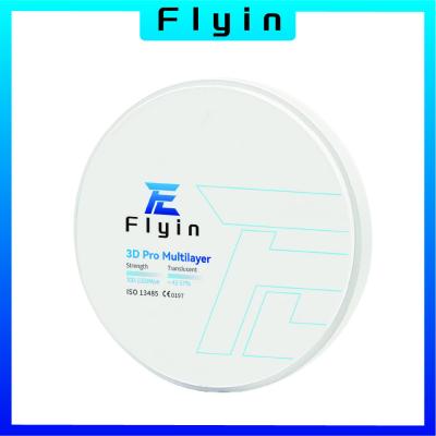 China 43% -57% 6 Layers 3D Pro Multilayer Dental Zirconia Block For CAD CAM Open System for sale