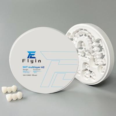 Quality Dental Lab CAD CAM SHT Multilayer Zirconia Ceramic Blocks White Open System 98mm for sale
