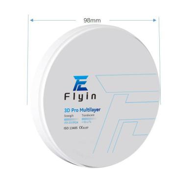 China Dental Cad Cam Zirconia Blocks 3D Pro Multilayer Type for sale