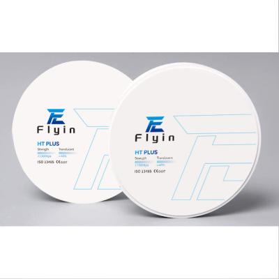 Cina Flyin CAD CAM 18mm Dischi di zirconia ad alta trasparenza HT 98mm BIANCO Consumabile dentale in vendita