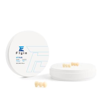 Cina Flyin CAD CAM 18mm Dischi di zirconia ad alta trasparenza HT 98mm BIANCO Consumabile dentale in vendita