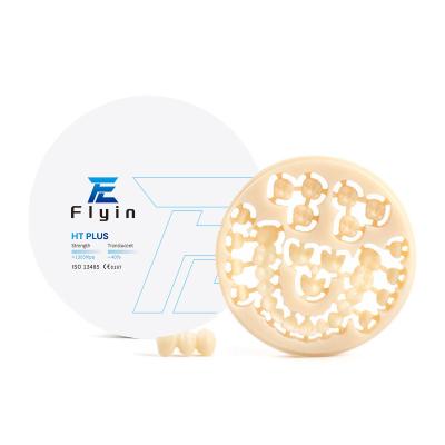 Cina Flyin CAD CAM 18mm Dischi di zirconia ad alta trasparenza HT 98mm BIANCO Consumabile dentale in vendita