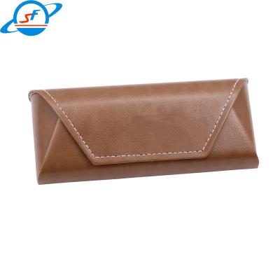 Quality Unisex Soft Leather Spectacle Cases With Interior Flannel SGS Certified for sale