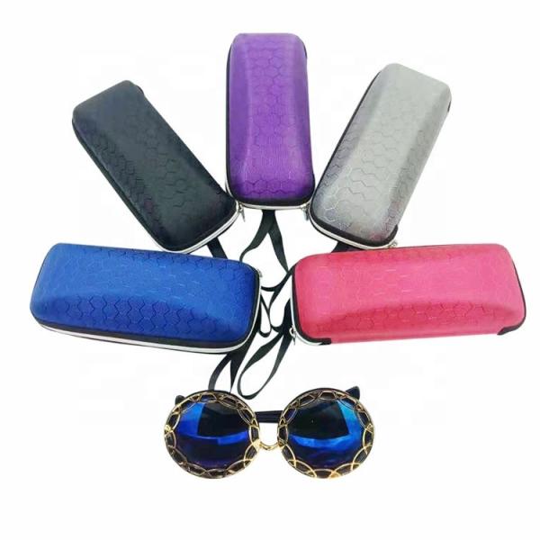 Quality Luxury Custom Printed Sunglasses Case Knitted Fabric Material Easy To Carry for sale