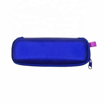 China Tragbare Aufbewahrung Blau gestricktes Gewebe Sonnenbrille Fall Anti-Druck zu verkaufen