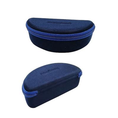China Customizable Logo Zipper Eyeglasses Case Big Box Black Glasses Case Shockproof for sale