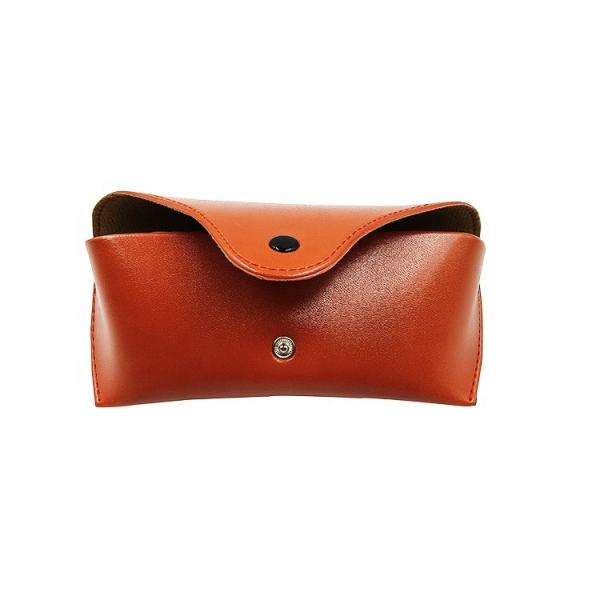 Quality Customized Sunglasses Packaging Case Leather Spectacle Pouch Fade Resistance for sale