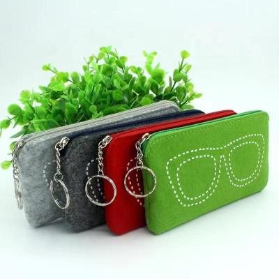 China Gepersonaliseerde dames felt zak bril hoes krasbestendige Te koop