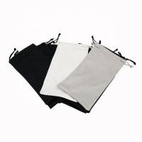 China Customised Soft Drawstring Microfiber Pouch Glasses Case Tear Resistance for sale