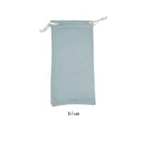 China 18*9cm Soft Microfiber Eyeglass Pouch Sunglasses Drawstring Bag Customization for sale