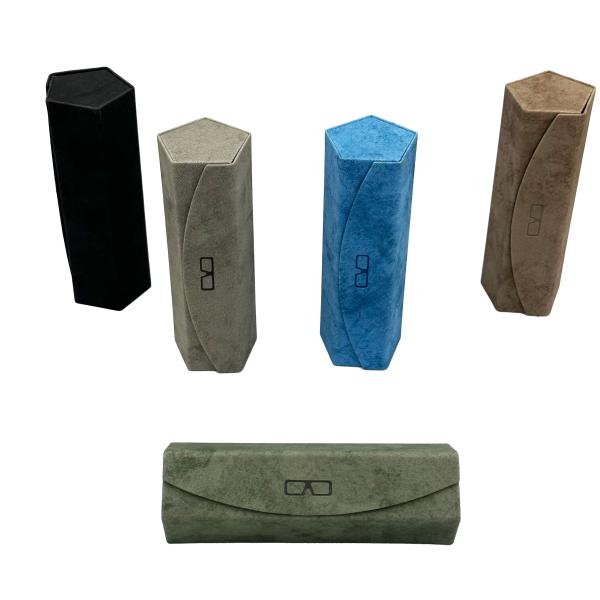Quality Customized Folding Triangle Eyeglass Case Personalised Eyewear Case Fashionable for sale
